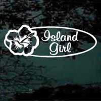Island Girl Vinyl Window Decals Car Stickers - Island Girl Decal (01)