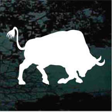 Charging Bull Silhouette Decals & Car Window Stickers | Decal Junky