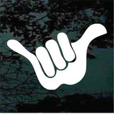 Hang Loose Hand Decal & Car Window Sticker | Decal Junky
