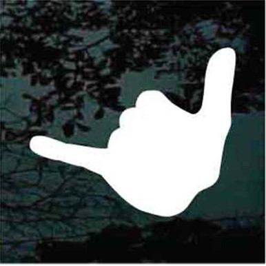 Solid Hang Loose Hand Decal & Car Window Sticker | Decal Junky