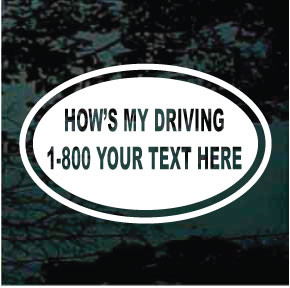 Hows My Driving Car Decals & Window Stickers | Decal Junky