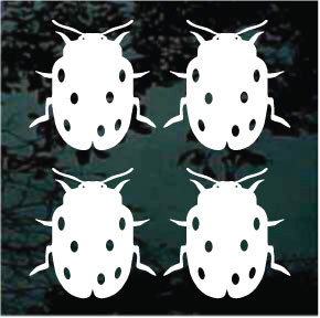 Solid Ladybug Set Of 4 Decals & Car Window Stickers | Decal Junky