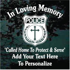 Law Enforcement Police Officer Memorial Decals | Decal Junky