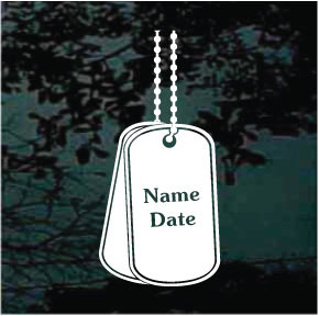 Dog Tags Decals & Dog Tags Car Window Decals | Decal Junky
