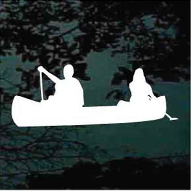 Couple In Canoe Car Decals & Window Stickers | Decal Junky