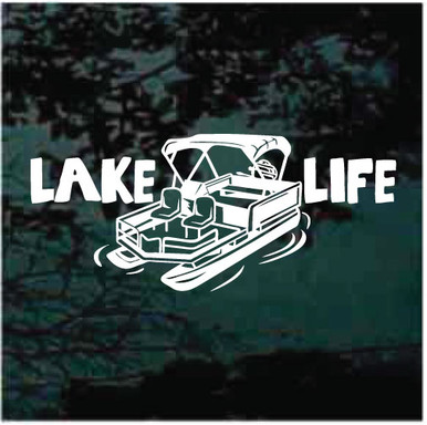 Lake Life Pontoon Boat Decals & Stickers | Decal Junky
