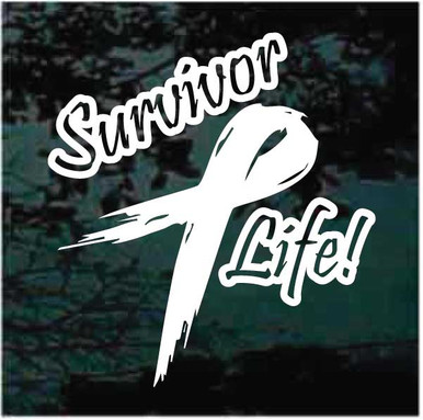 Survivor Life Decals & Car Window Stickers | Decal Junky