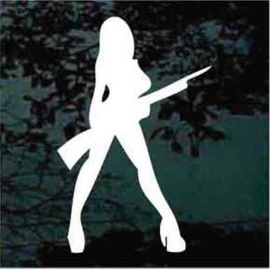 Girls With Guns Decals - Sexy Girl With Rifle Decal Junky