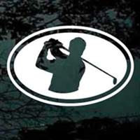 Golf Oval Car Decals & Window Stickers | Decal Junky