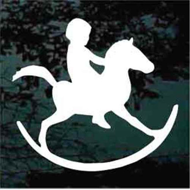 Rocking Horse Decal & Window Sticker Design 02