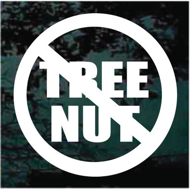 Tree Nut Allergy Alert Decals Stickers for Cars Trucks Windows