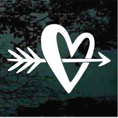 Heart Arrow Decals Car Window Stickers - Decal Junky