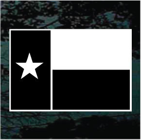 Black & White Texas State Flag Car Decals & Stickers | Decal Junky