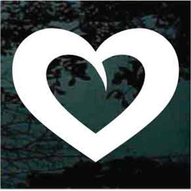Cut Out Heart Decals & Window Stickers