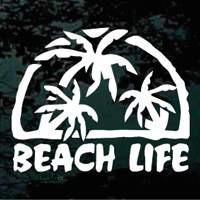 Beach Life Decals & Window Stickers Design 01
