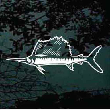 Marlin Fish Mounted Car Decals & Window Stickers | Decal Junky