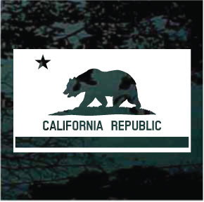 California Flag Cut Out Decals & Window Stickers