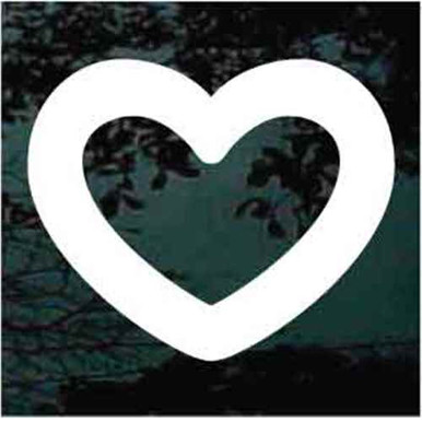 Simple Bold Outline Heart Car Window Decals and Stickers Design (27)