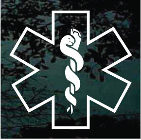 Star of Life Outline Car Window Stickers & Vinyl Decal Design 01