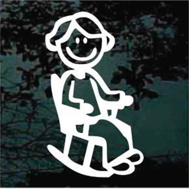 Stick Family Grandma In Rocking Chair Decal & Window Sticker