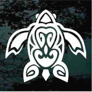 Tribal Sea Turtle Car Decals & Window Stickers | Decal Junky