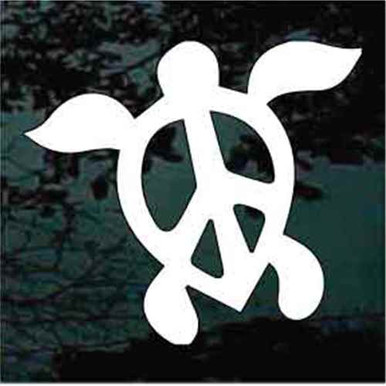 Peace Sign Turtle Decals Car Window Stickers - Decal Junky