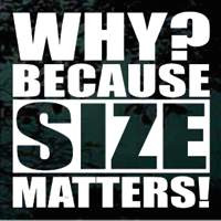 Why? Because Size Matters Decals & Window Stickers