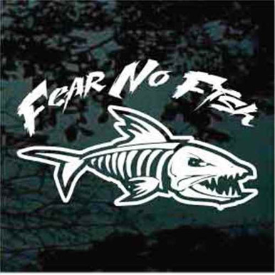 Mean Fish Skeleton Decals Stickers for Cars Trucks Windows
