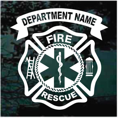 Custom Fire Department Decals Stickers for Cars Trucks Windows