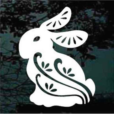 Ornamental Rabbit Decals & Window Stickers | Decal Junky