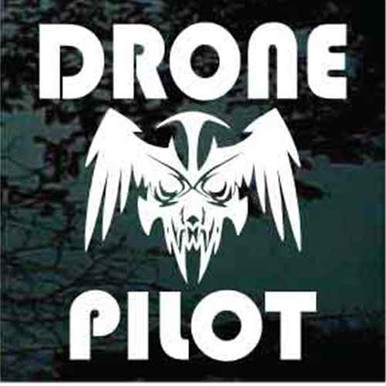 Drone Pilot Skull Decals & Car Window Stickers | Decal Junky