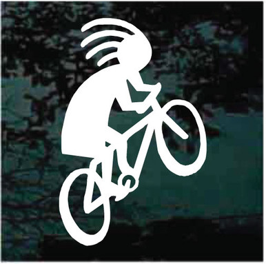 Kokopelli Riding Bicycle Car Decals & Window Stickers | Decal Junky