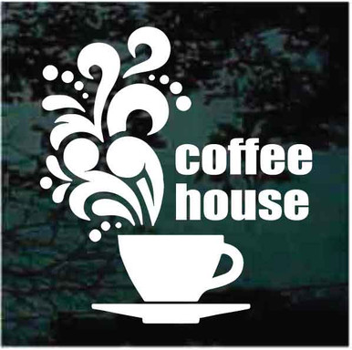 Coffee House Sign Decals & Window Stickers Customized | Decal Junky