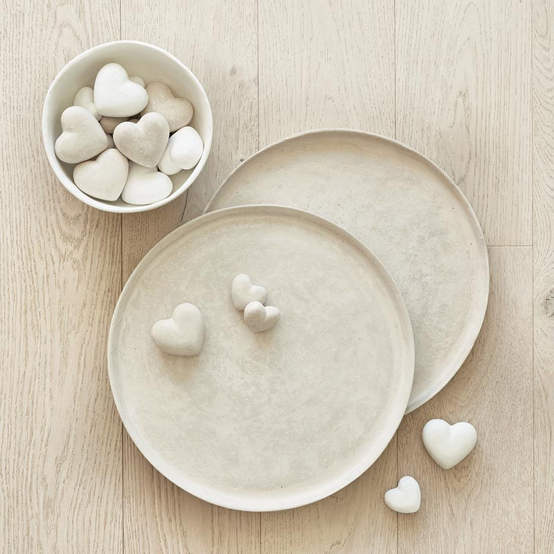 Large Paper-Mache Heart - White - [Wholesale]Santa Barbara Design Studio