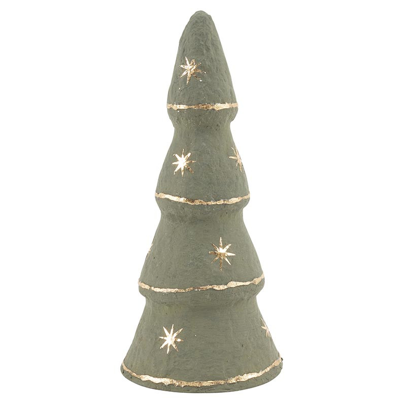 Paper-Mache Tree - Forest Fog Gold Stars - Set of 3 - [Wholesale]Santa ...