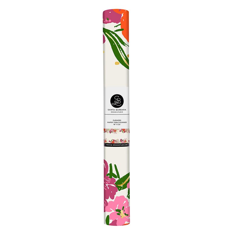 Paper Table Runner - Flowers - [Wholesale]Santa Barbara Design Studio