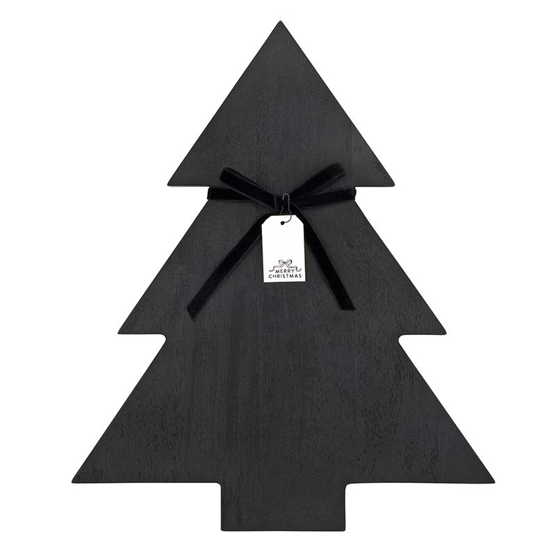 Black Christmas Tree Wood Board - [Wholesale]Santa Barbara Design Studio