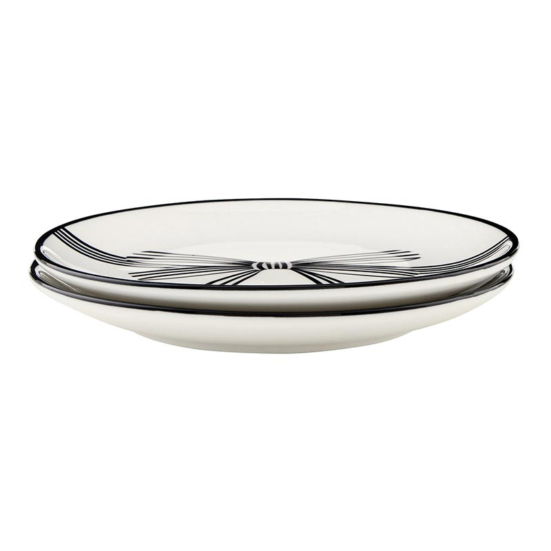 Black Bow Appetizer Plates - Set of 4 - [Wholesale]Santa Barbara Design ...
