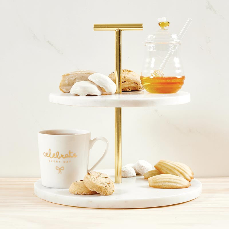 Marble + Gold Tiered Stand - [Wholesale]Santa Barbara Design Studio
