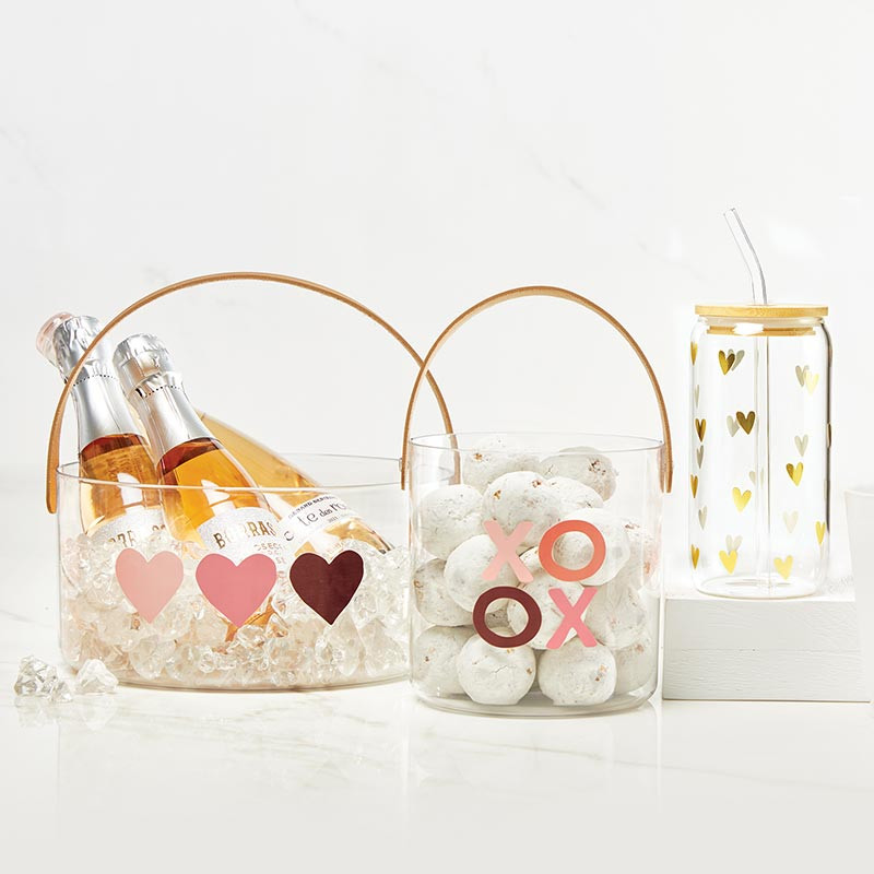 Acrylic Bucket - Hearts - [Wholesale]Santa Barbara Design Studio