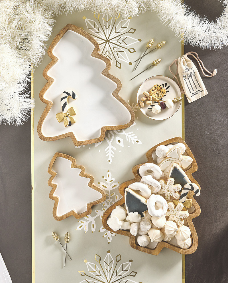 Wood + Enamel Tree Platter - Large - [Wholesale]Santa Barbara Design Studio