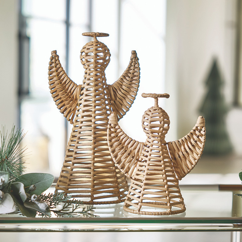 Wicker Angel - 13" H - [Wholesale]Santa Barbara Design Studio