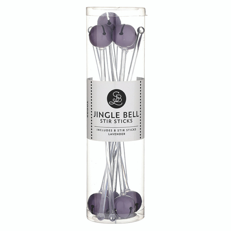 Jingle Bell Stir Sticks - Lilac - [Wholesale]Santa Barbara Design Studio