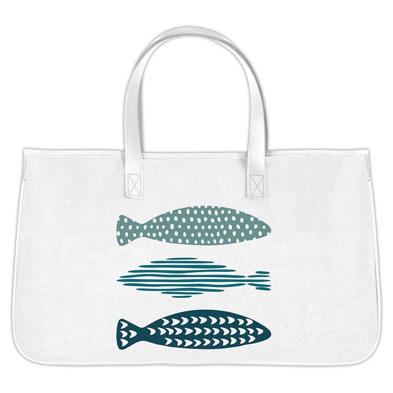 Canvas Tote - Three Fish - [Wholesale]Santa Barbara Design Studio