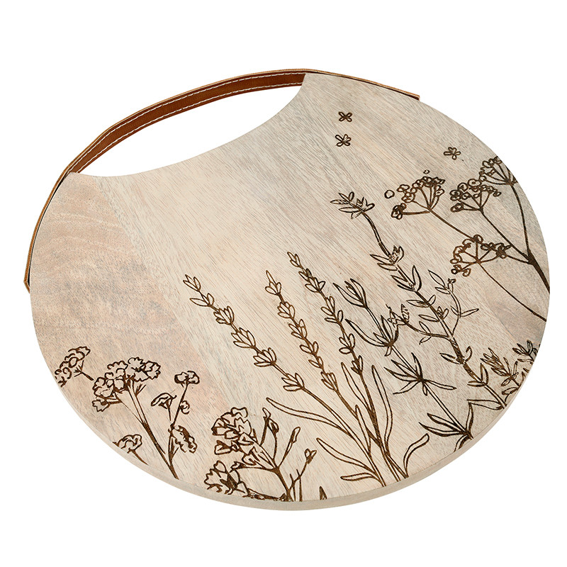 Floral Engraved Wood Board - [Wholesale]Santa Barbara Design Studio