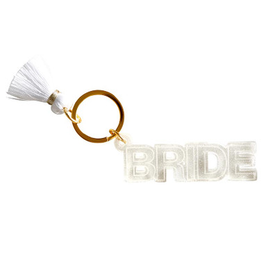 Acrylic Keychain - Bride Cutout - [Wholesale]Santa Barbara Design Studio