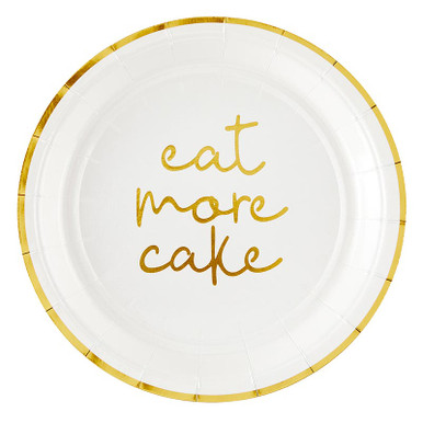Paper Plates - Eat More Cake - [Wholesale]Santa Barbara Design Studio