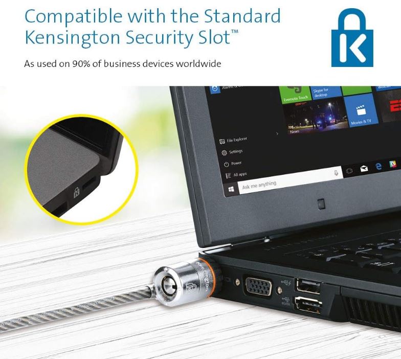 Kensington MicroSaver Keyed Laptop Notebook High Carbon Security Lock