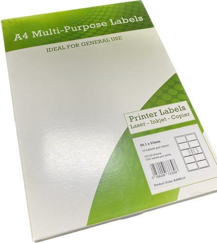 A4 Multipurpose Labels 10 Per Sheet - Making IT Green