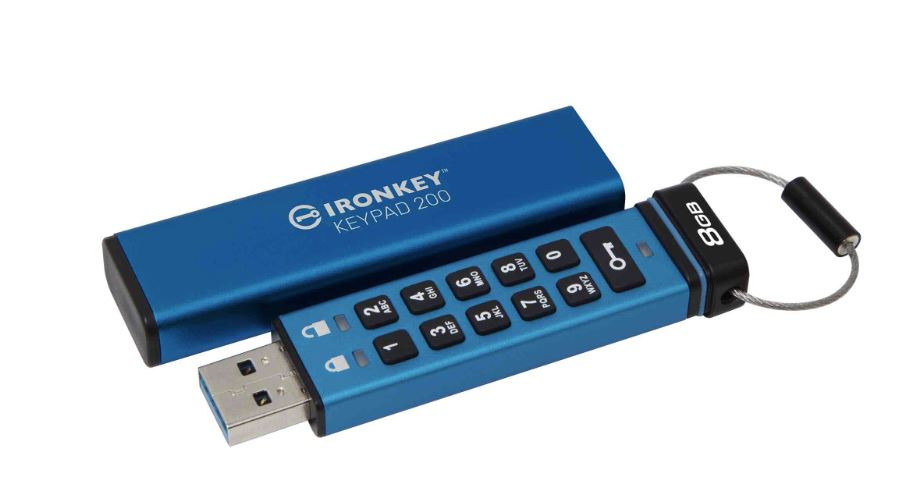 Kingston IronKey Keypad 200 8GB USB Encrypted Pen Drive